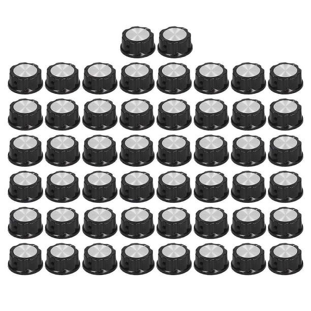 50Pcs Potentiometer Knob Speed Control Plastic Knobs Caps Replacement ...