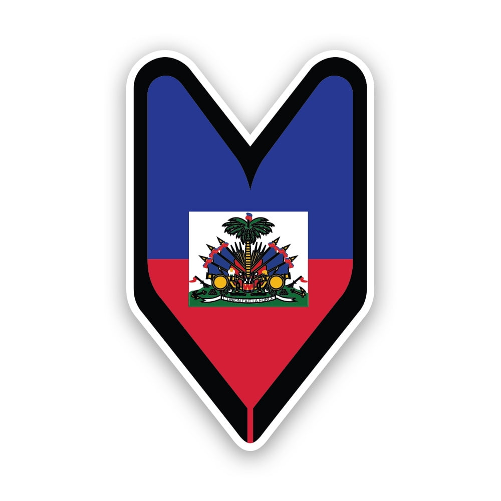 Haitian Driver Badge Sticker Decal - Self Adhesive Vinyl - Weatherproof ...