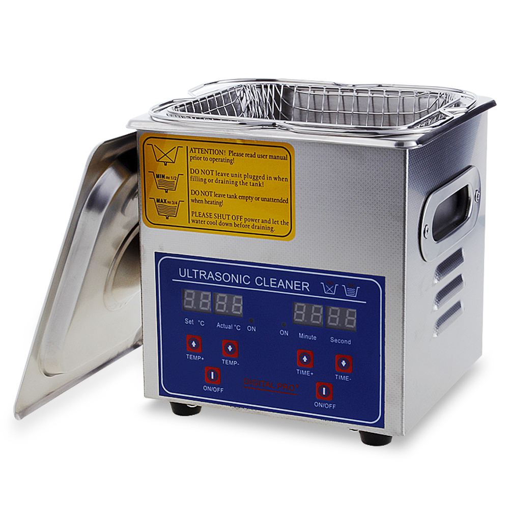 Flexzion Commercial Ultrasonic Cleaner 2L Large Capacity Stainless Flexzion Commercial Ultrasonic Cleaner 2L Large Capacity Stainless