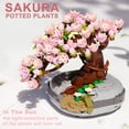 Mini Plant Bonsai Building Block Flower Plant Cherry Blossom Tree ...
