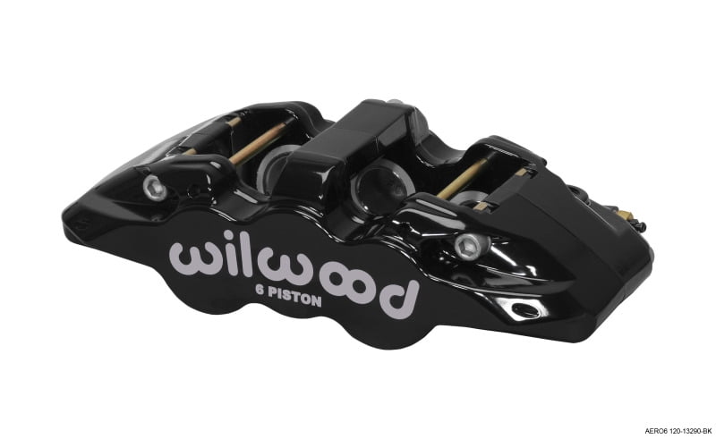 Wilwood Caliper-Aero6-L/H - Black 1.62/1.12/1.12in Pistons 1.25in Disc ...