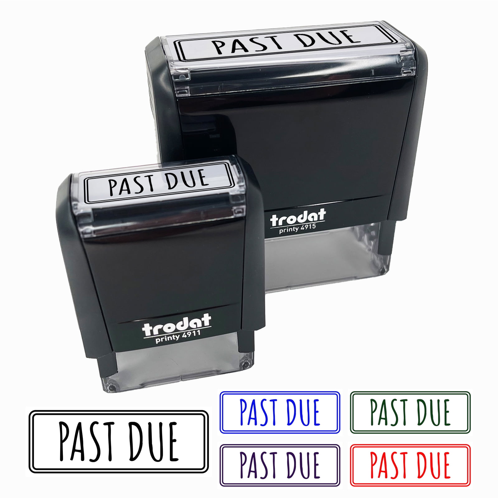 Past Due Double Line Border Billing Payment Self-Inking Rubber Stamp ...