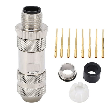 M12 8 Pin Sensor Connector, High Temperature Resistance Straight Sensor ...