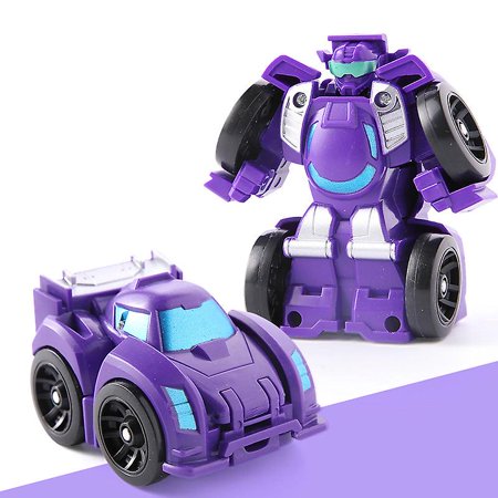 Cartoon Transformation Robot Action Figure Toys Mini Cars Robot Classic ...