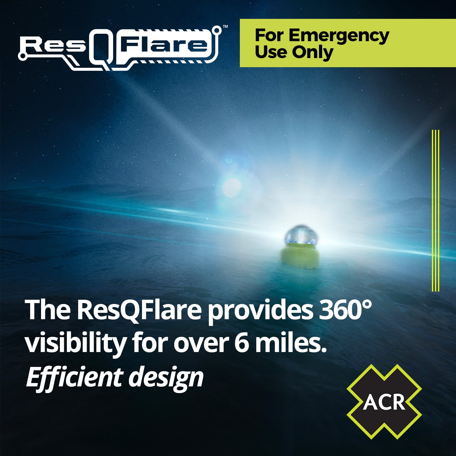 Buy ACR ResQFlare Electronic USCG Approved Boat Flare & Distress Flag ...