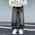 ATOGUTA Boys Wide Leg Jeans Teen Kids Baggy Denim Pants with Pockets ...