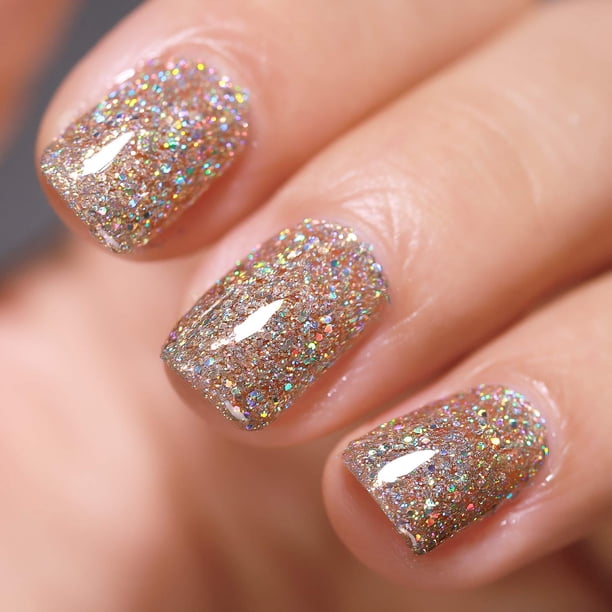 FZANEST Glitter Gel Nail Polish Led UV Gel Polish Sparkle Color Soak ...