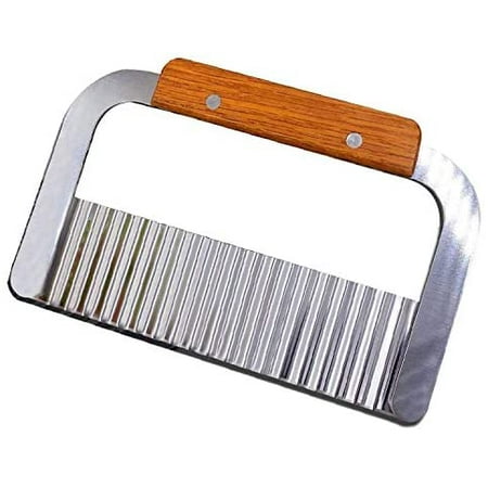 Wood handle Serrator Stainless steel crinkle blade Crinkle Cutting Tool ...