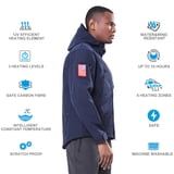 DEWBU Men's Heated Jacket with 12V Battery Pack, Winter Outdoor ...