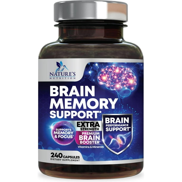 Brain Supplements Nature's Nutrition Memory Focus 240 cápsulas ...