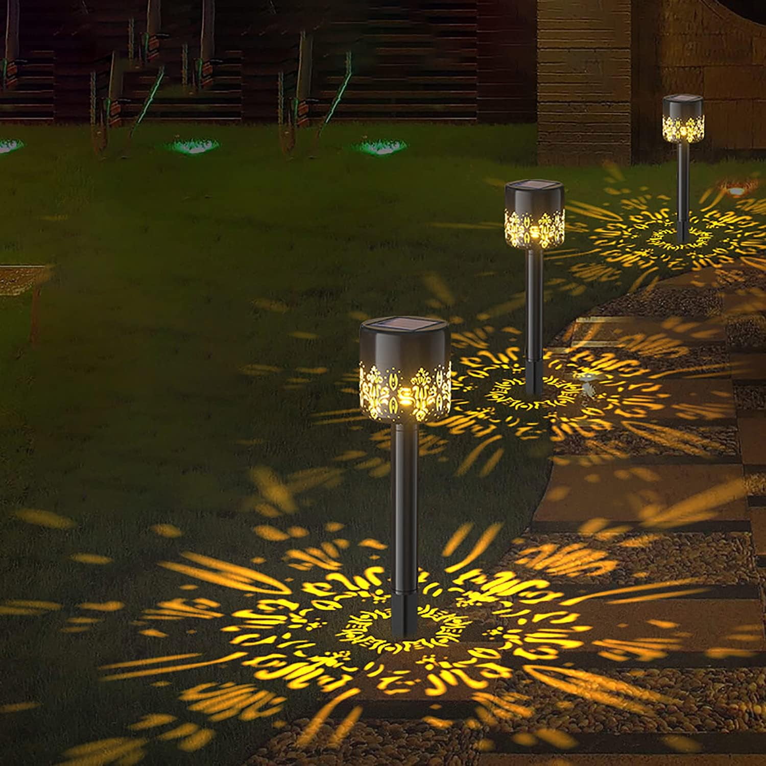 LINLIN Outdoor Pathway Solar Lights,Outdoor Solar Ground Lights ...
