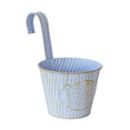 AOMXGD Vintage Metal Hanging Flower Pot Decorative Iron Bucket Planter ...