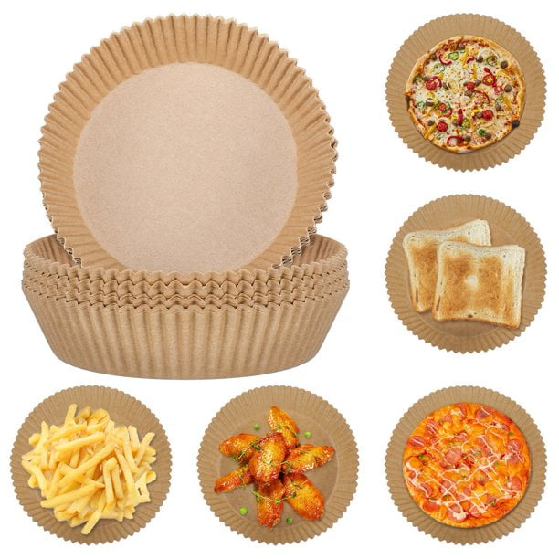 FreeBreath 50Pcs Round Air Fryer Paper Liner, Disposable Baking ...