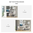 Free Shipping! HomCom Modern L-Shaped 360° Rotating Desk, White, Home ...
