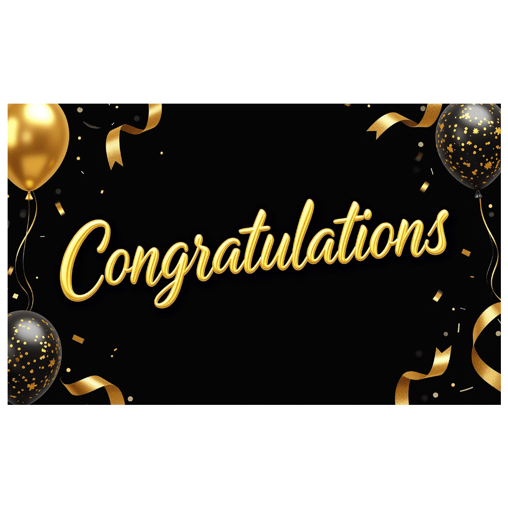 Click here for Yezdix Gold Black Congratulations Banner Party Bac... prices