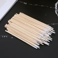 OOKWE 100pcs Short Mini Cotton Swabs Swab Applicator Q-tip Wood Handle ...