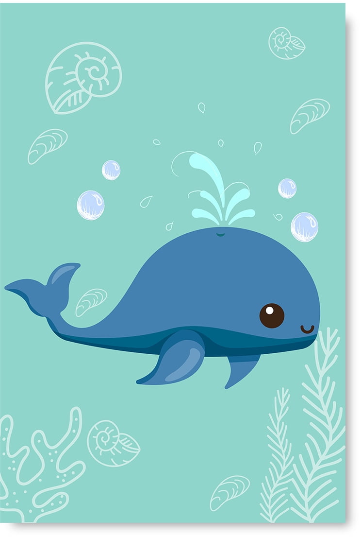 Awkward Styles Whale Poster Art Printed Art Prints Kids Room Wall Art ...