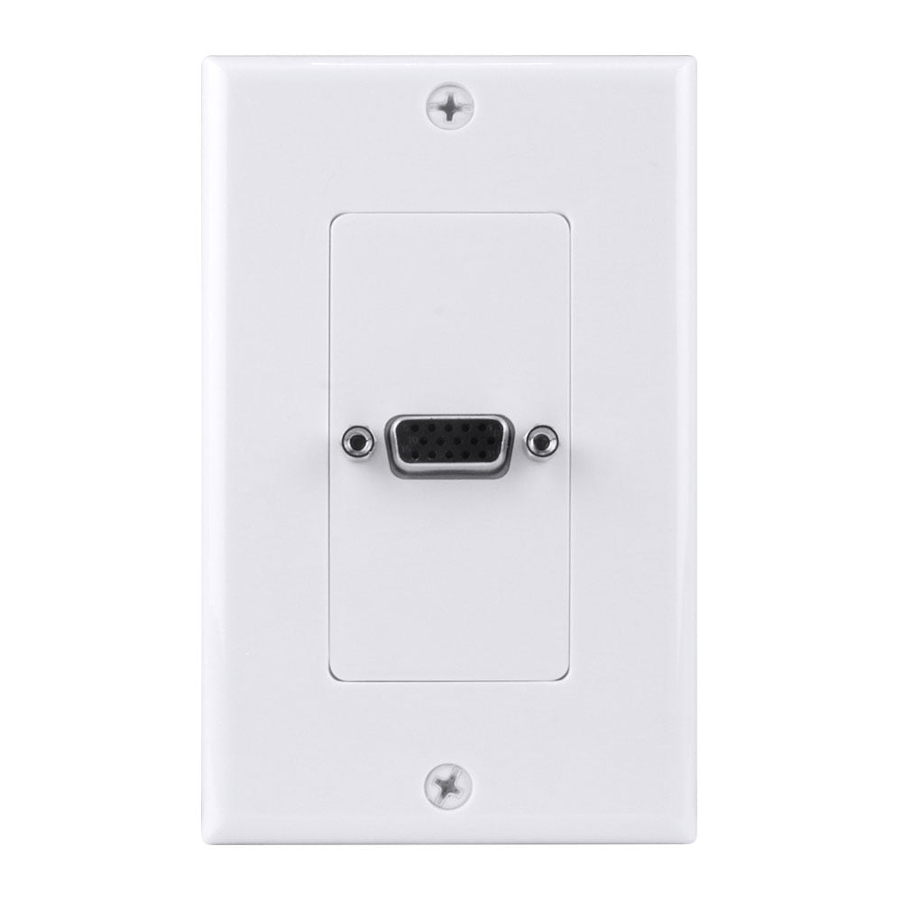 Construct Pro VGA/SVGA D-SUB FEMALE Wall Plate-Pass Through (Color ...