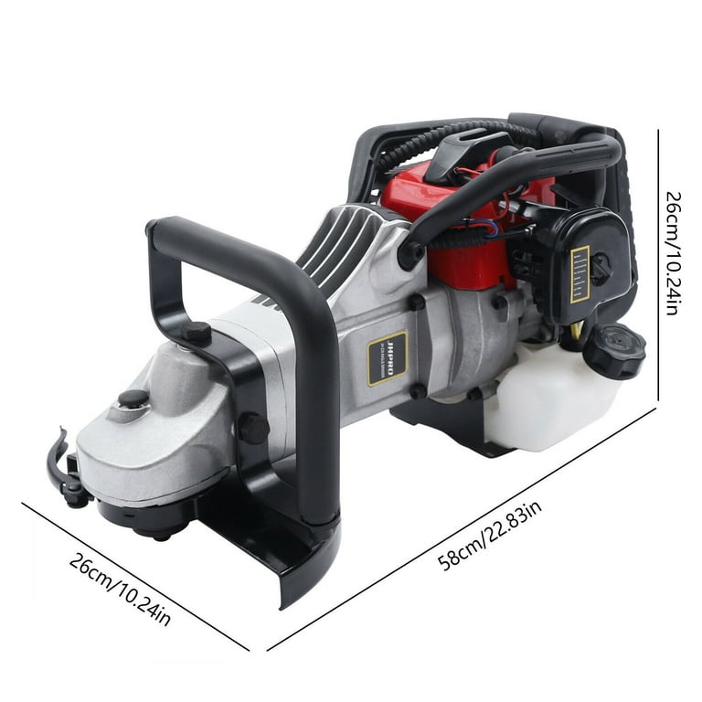 32.6cc Gas Powered Concrete Grinder Concrete Scarifier 2 Stroke Gas Power Handheld Concrete Stone Cut Off Saw Air Cooling Concrete Cutoff Saw Gas Power Single Cylinder Air Cooling Cutter Walmart