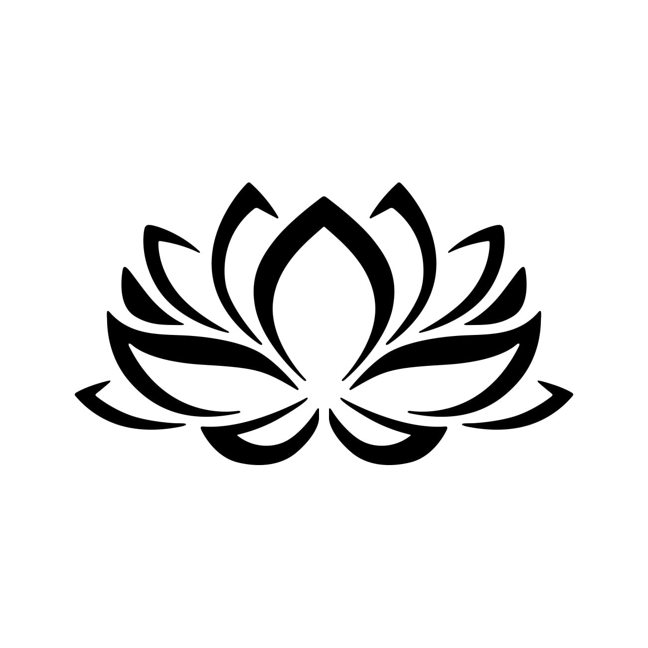 Lotus Flower Sticker Decal Die Cut - Self Adhesive Vinyl - Weatherproof ...