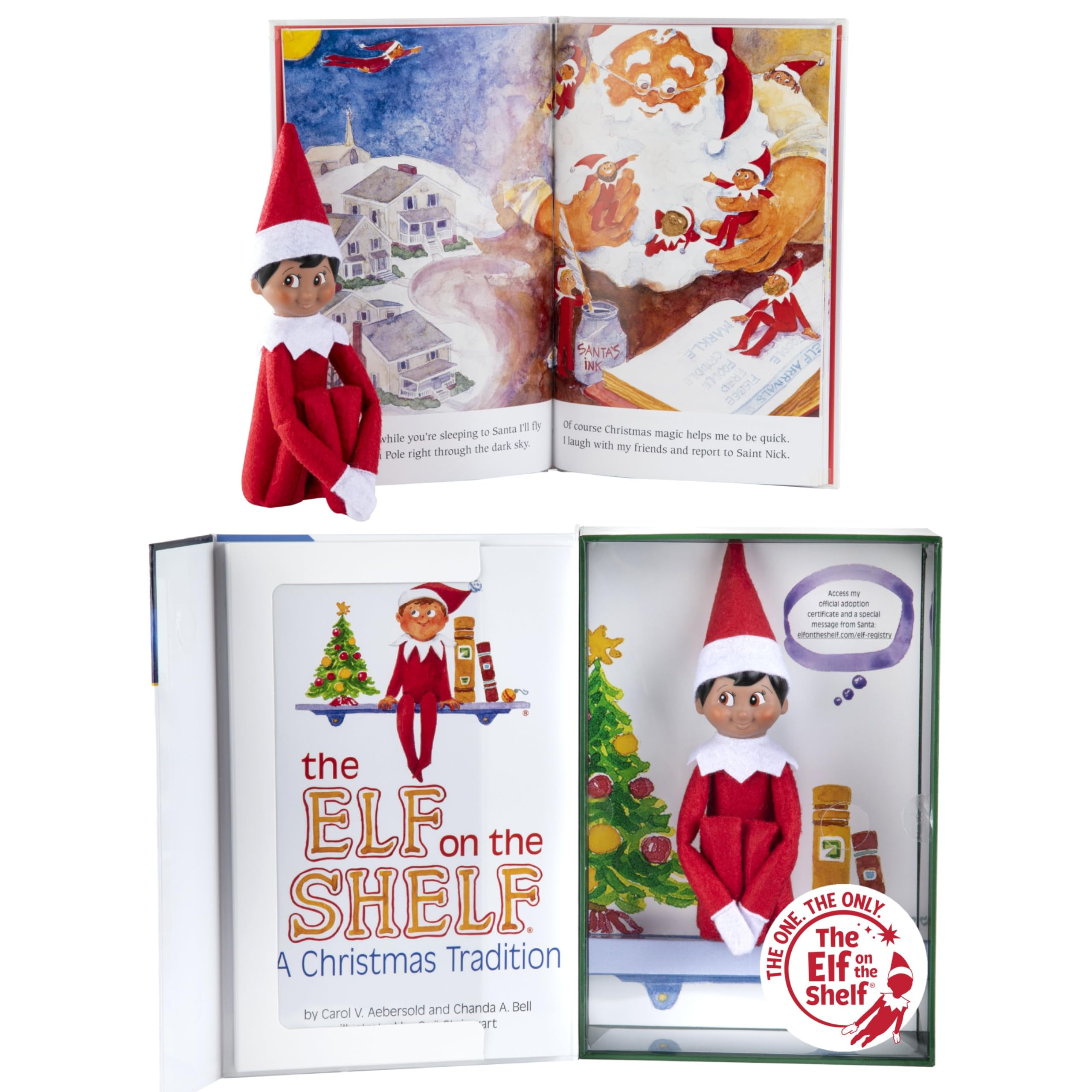 Tradición navideña: El niño explorador Elf on the Shelf con ojos ...