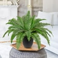 Artificial Fern Potted Plant Faux Boston Fake Fern Bush Plant in Pot ...