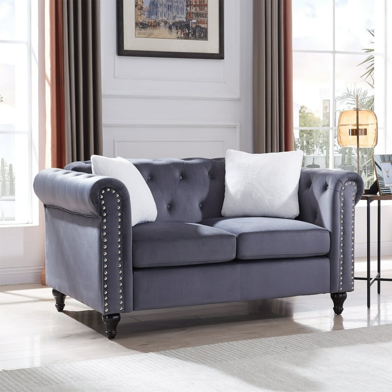 White Leather Conversation Sofa | Baci Living Room