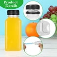 Armscye 16pcs 8oz Reusable Plastic Juice Bottles With Lids Funnel Brush And Tamper Evident