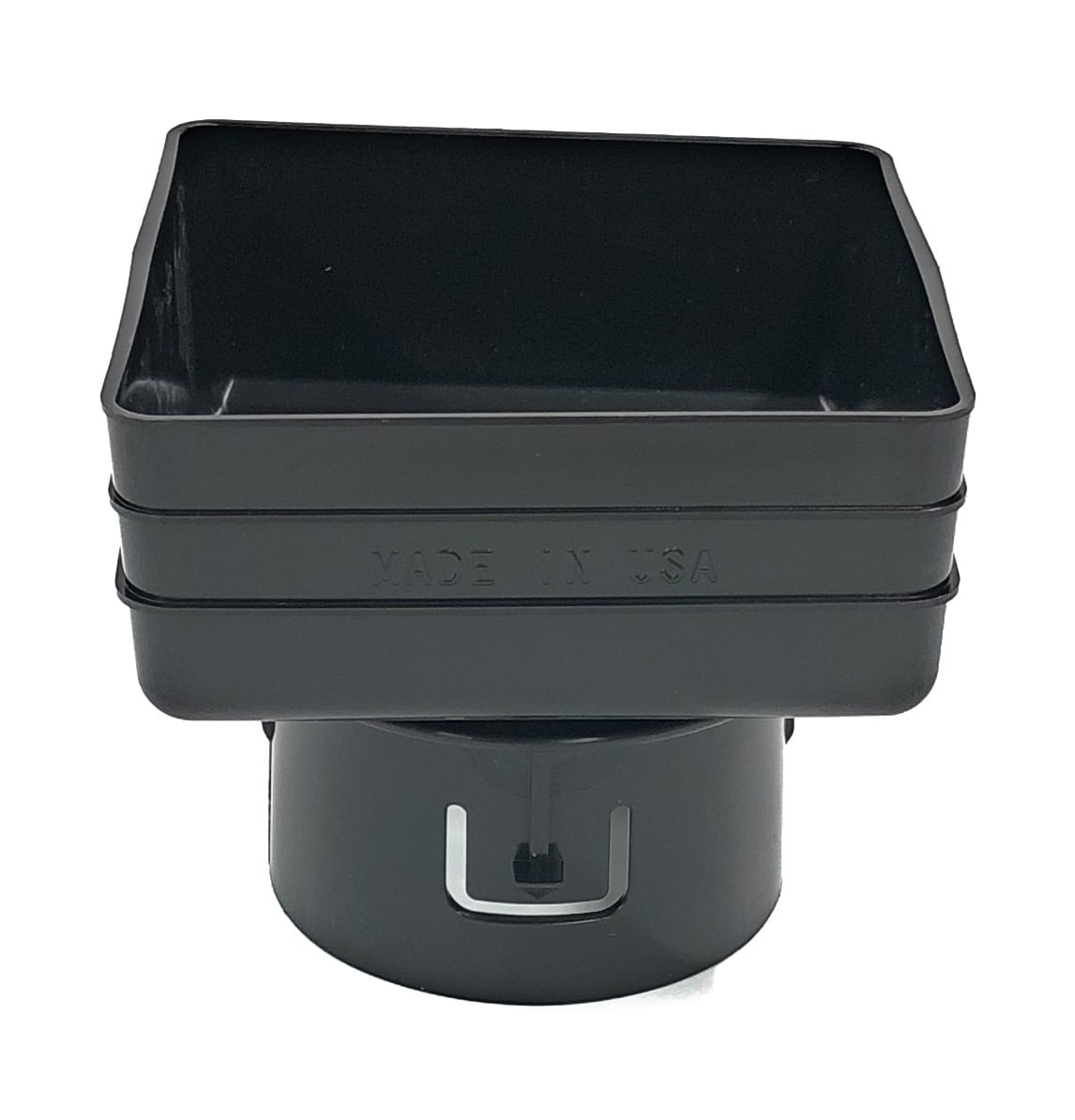 Plastic Universal Downspout to Drain Tile Adapter (5X5X4, Black ...