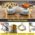 RJFKSN 4 Pack Chafing Dish Buffet Set, 6 QT Stainless Steel Food Warmer ...