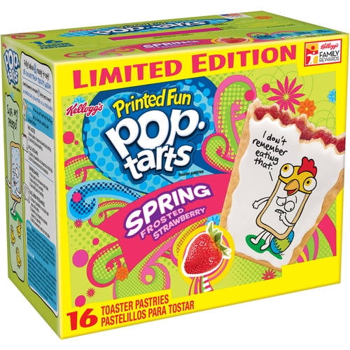 Printed Fun Spring Frosted Strawberry Pop Tarts Toaster Pastries 16 Ct 293 Oz