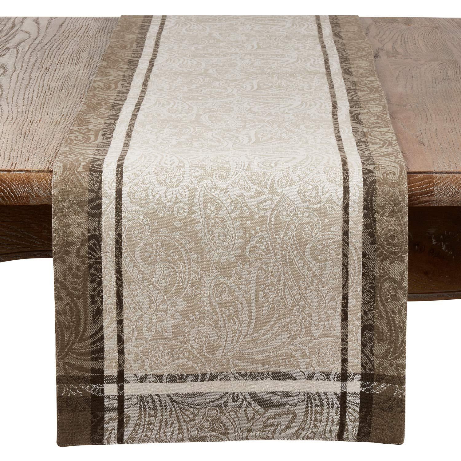 Fennco Styles Clodia Collection Classic Paisley Jacquard Striped 100% ...