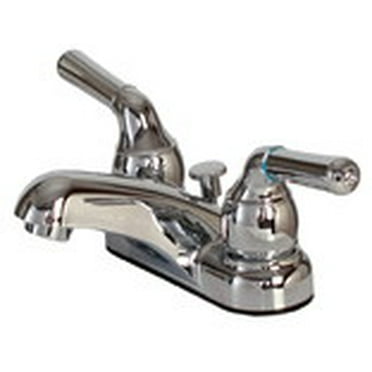 AquaPlumb 1554001 Two Handle Plastic Bathroom Faucet with Pop-up Drain ...