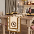Brown Western Table Runner Vintage Texas Stars Country Wheats ...