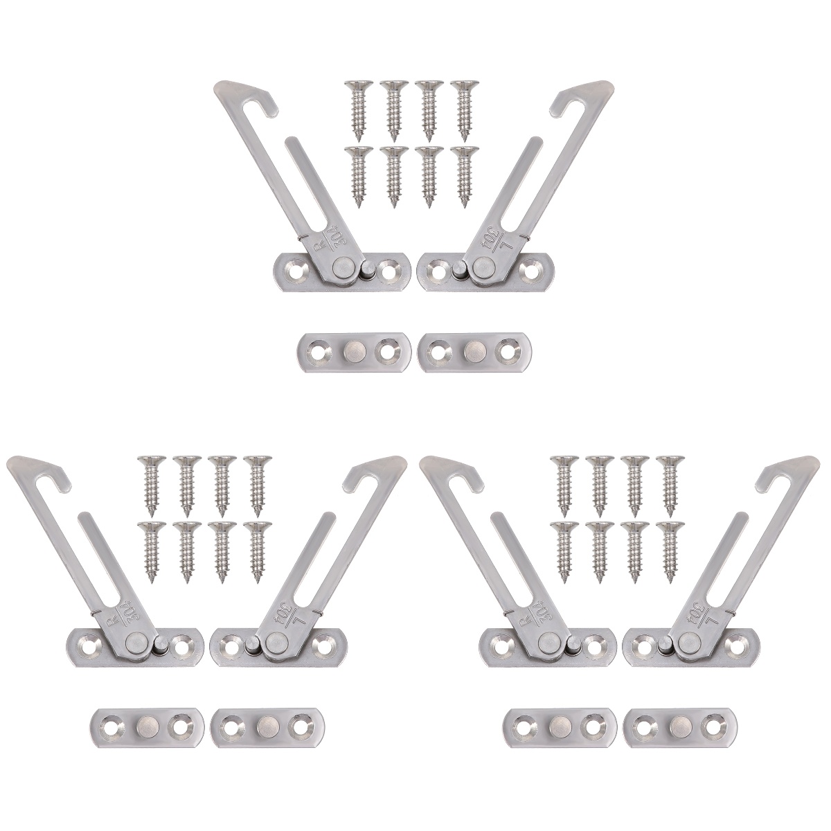 TINKSKY Window Lock Stainless Steel Restrictor Child Limiter Safety ...