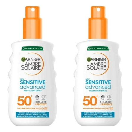 Garnier Ambre Solaire SPF 50+ Sensitive Advanced Dry Mist Sun Spray 150 ...