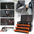 20" Portable Tool Box with Key Lock, 439 Piece Mechanics Tool Set, 3 ...