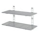 2-Tier Heavy-Duty Wall Mount Floating Steel Wire Mesh Storage Shelves ...