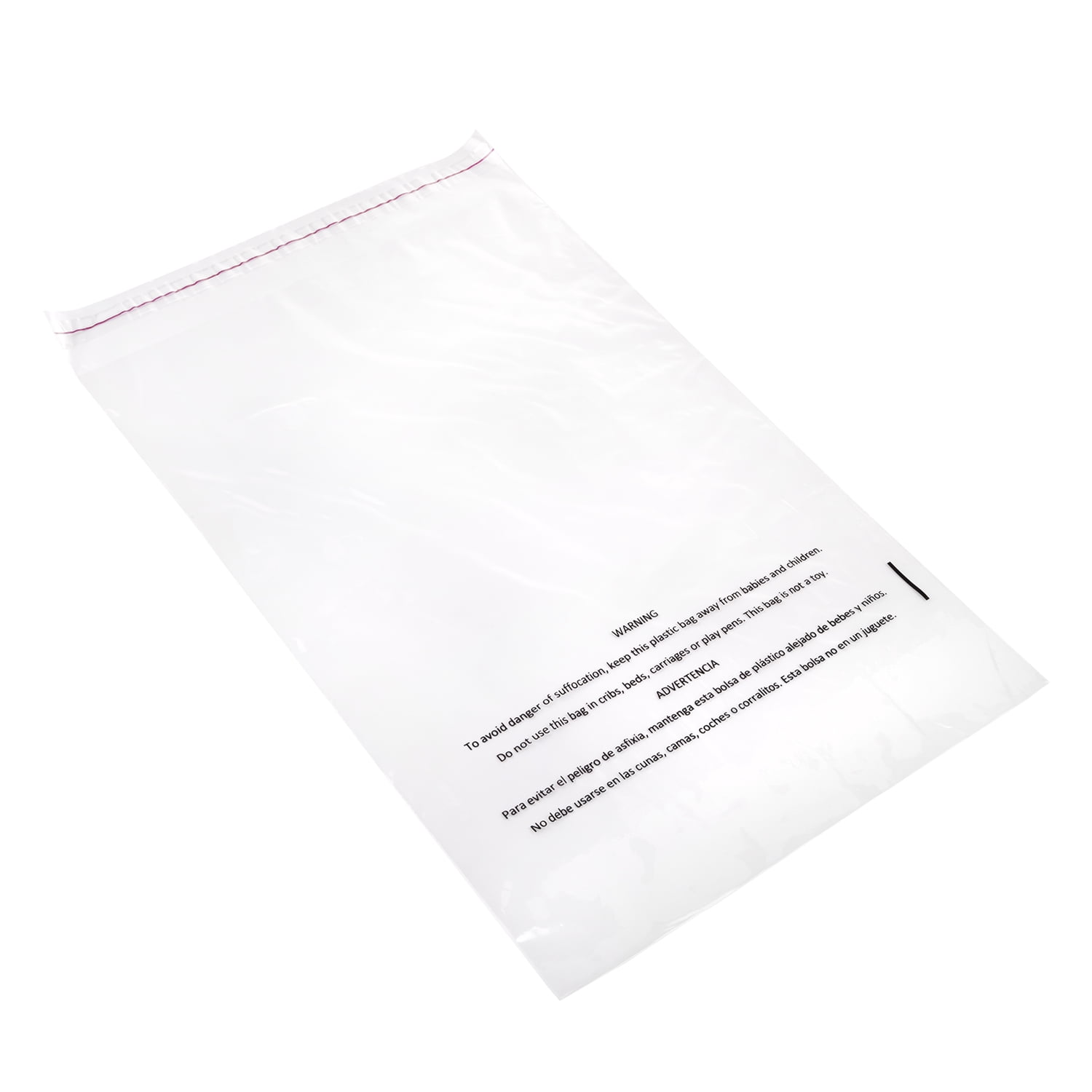 Owlpack 1.5 Mil Clear Poly Bag with Suffocation Warning, Resealable Zip ...