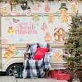 9 Sheets Christmas Wall Stickers Watercolor Pink Gingerbread Man House ...