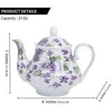 Large Fancy European Style Ceramic Teapot - Vintage Porcelain Coffee ...
