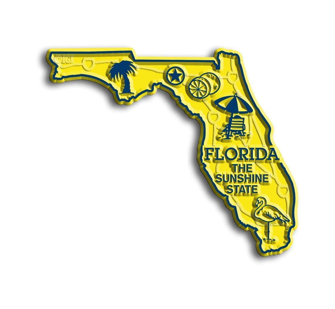 Florida Sunshine State Map