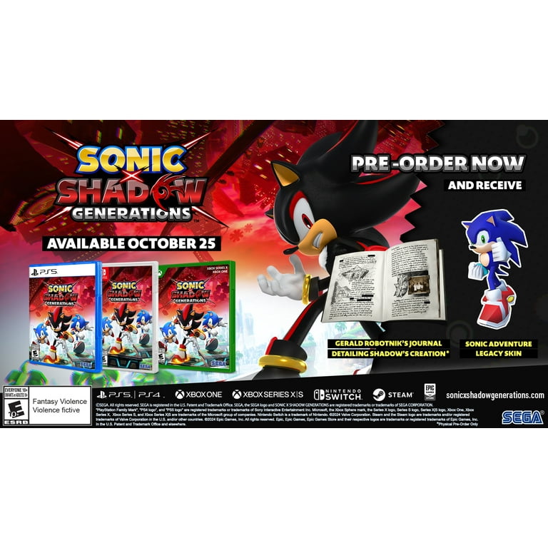 Comprar o SONIC X SHADOW GENERATIONS - redeneonatal.com.br