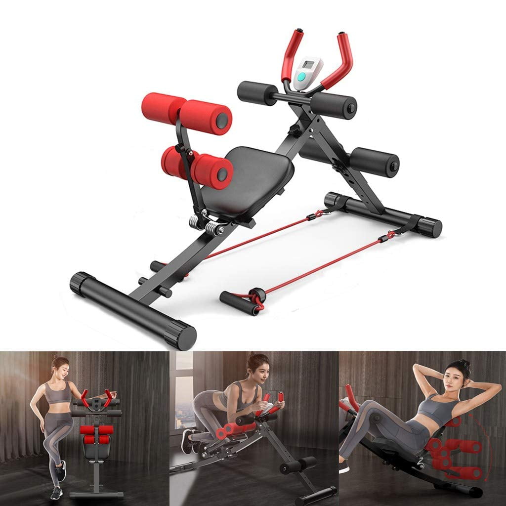 4-IN-1 Foldable Abdominal Sit up/Push up Bench Adjustable Muscle Waist ...