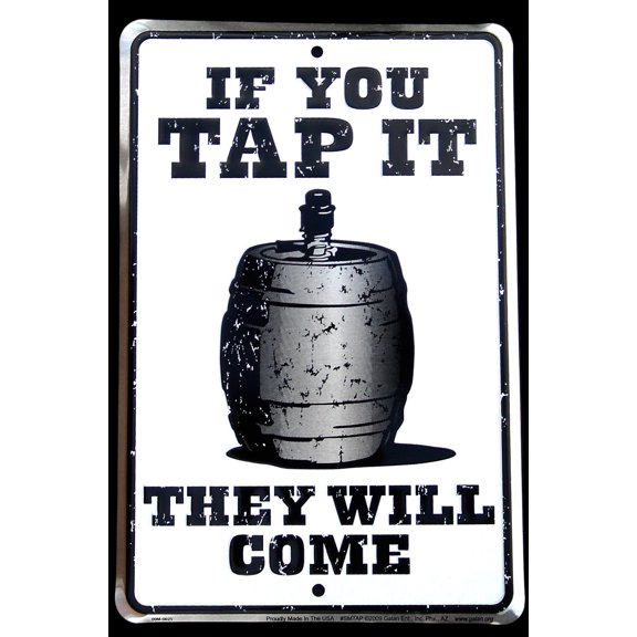 Vintage Tin Metal Ice Cold Beer On Tap Sign Retro Home Bar/Pub/Tavern ...