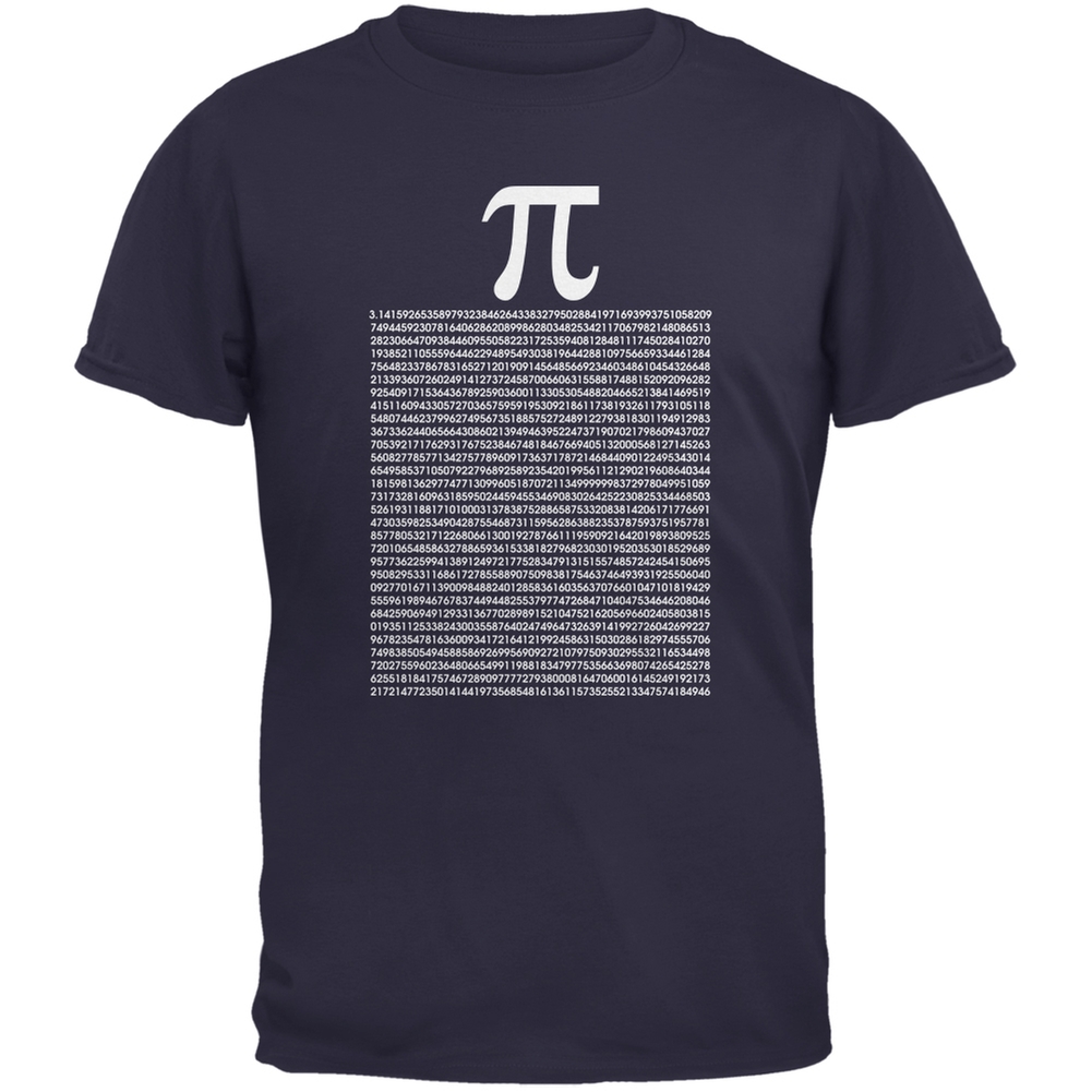 Pi Numbers Navy Adult T-Shirt - X-Large - Walmart.com