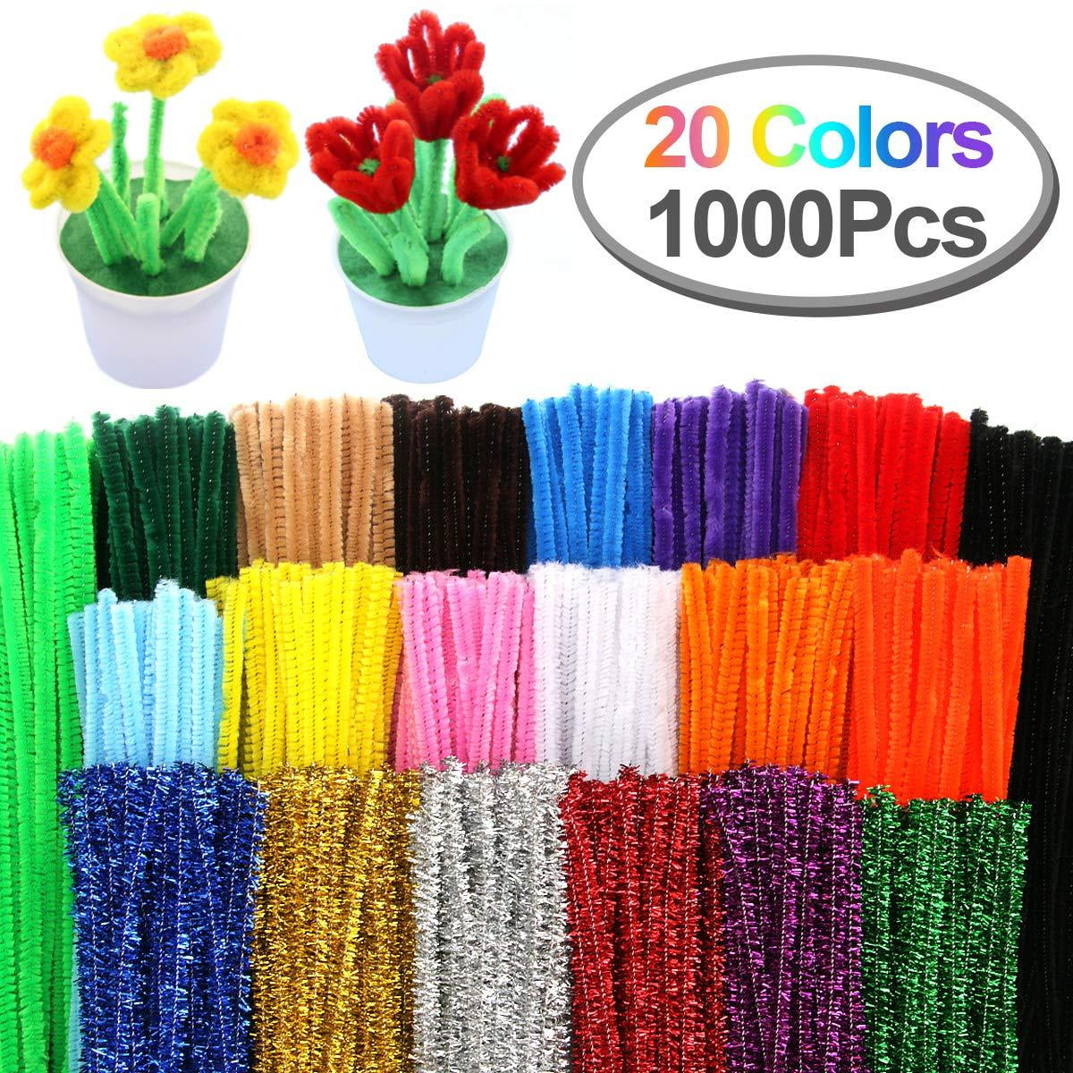 Pipe Cleaners, Pack of 1000 Pieces Jumbo Pipe Cleaners Crafting DIY ...