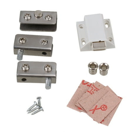 BQLZR 5-8mm Metal Cabinet Glass Pivot Door Lock Hinge Clamps Kits in ...
