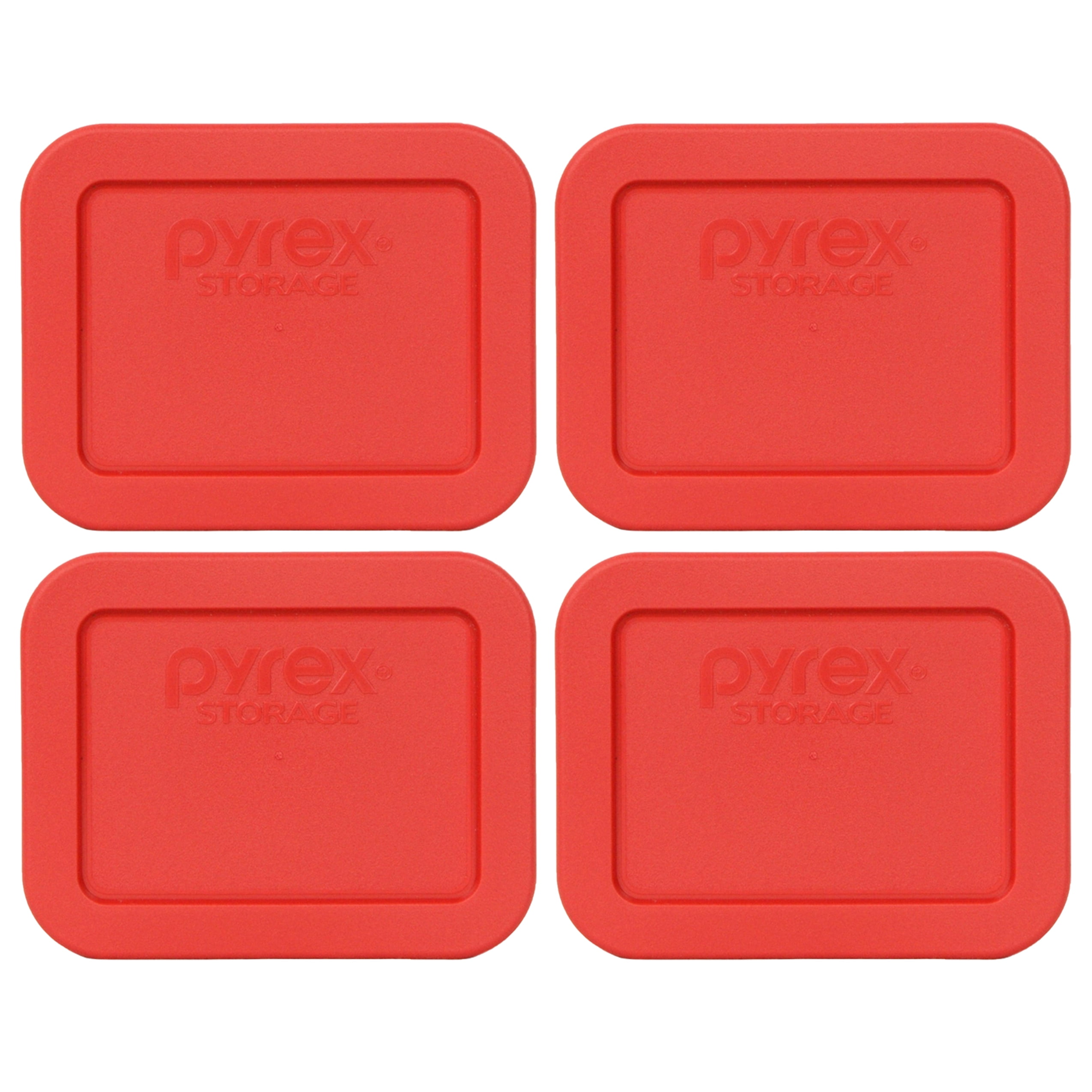 Pyrex Replacement Lid 7213-PC Red Rectangle Cover 4-Pack for Pyrex 7213 ...