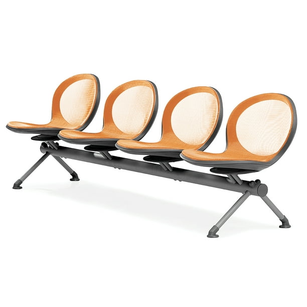 OFM NET Series 4-Unit Beam Seating with 4 Seats, Orange - Walmart.com